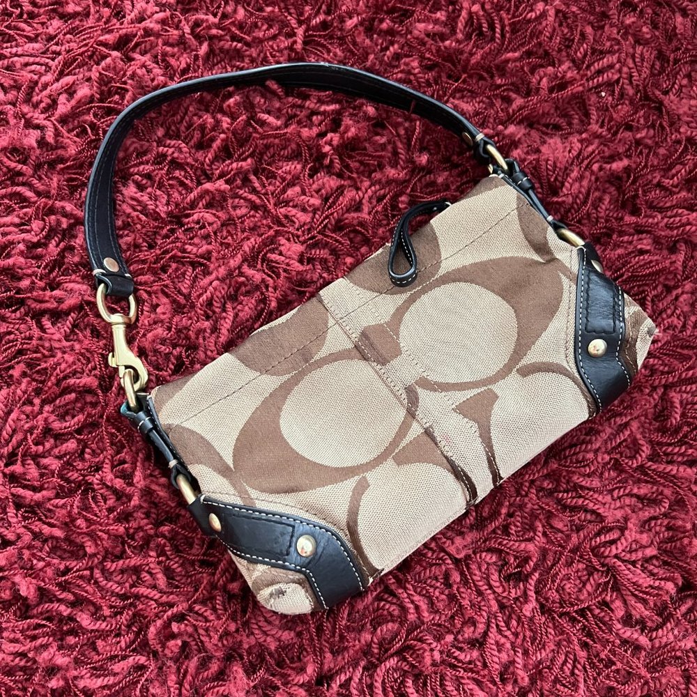 Coach Handbag Authentic Carly Hand Bag Small - Gem